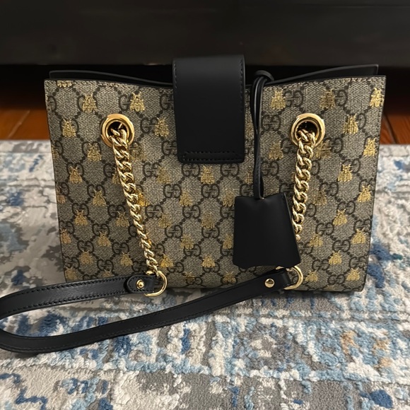 Gucci | Bags | Gucci Monogram Tote With Gold Accents | Poshmark